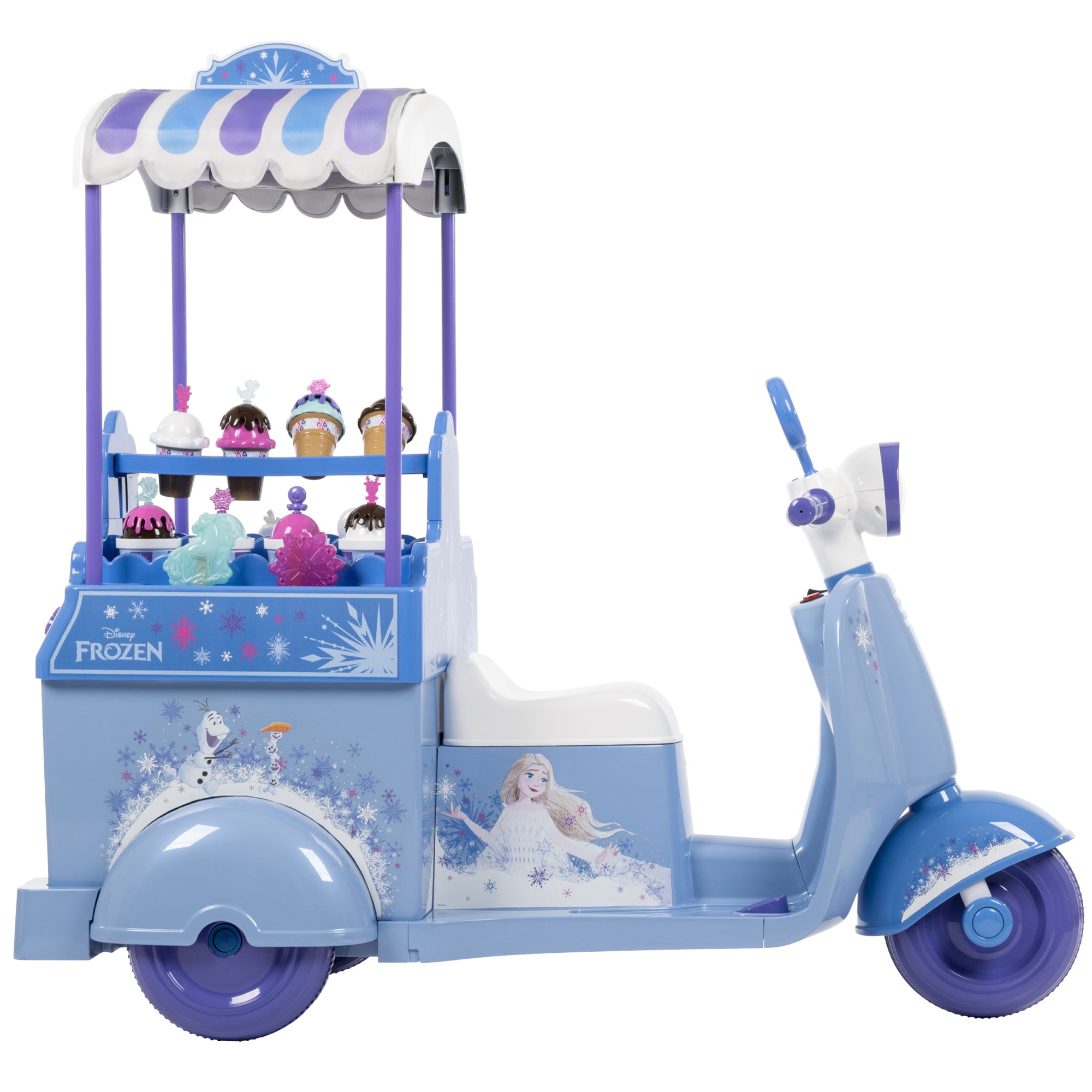 Huffy Disney Frozen Kids Electric Ride on Ice Cream Kart – Electric ...